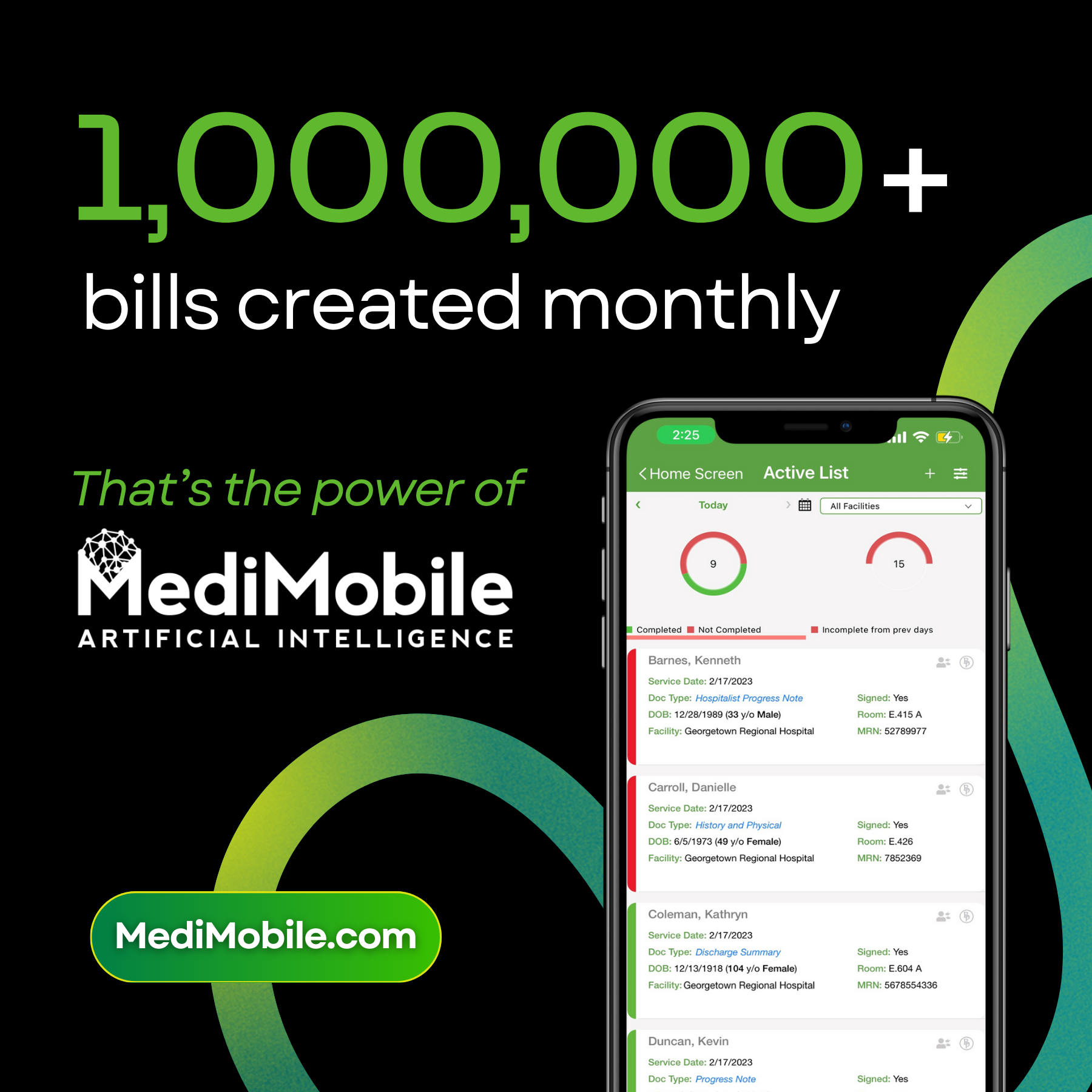 MediMobile Users Create Over One Million Bills Every Month